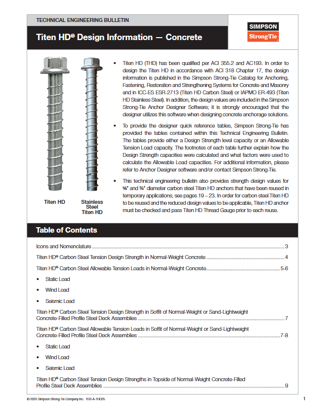Allowable Load Tables at Your Service — A Look at the Technical Engineering Bulletin (TEB) for ...